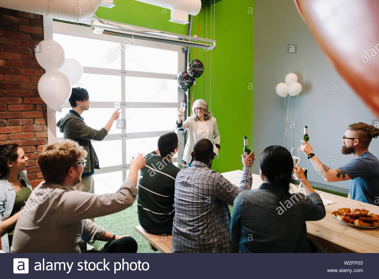 Birthday celebration team hi-res stock photography and images - Alamy