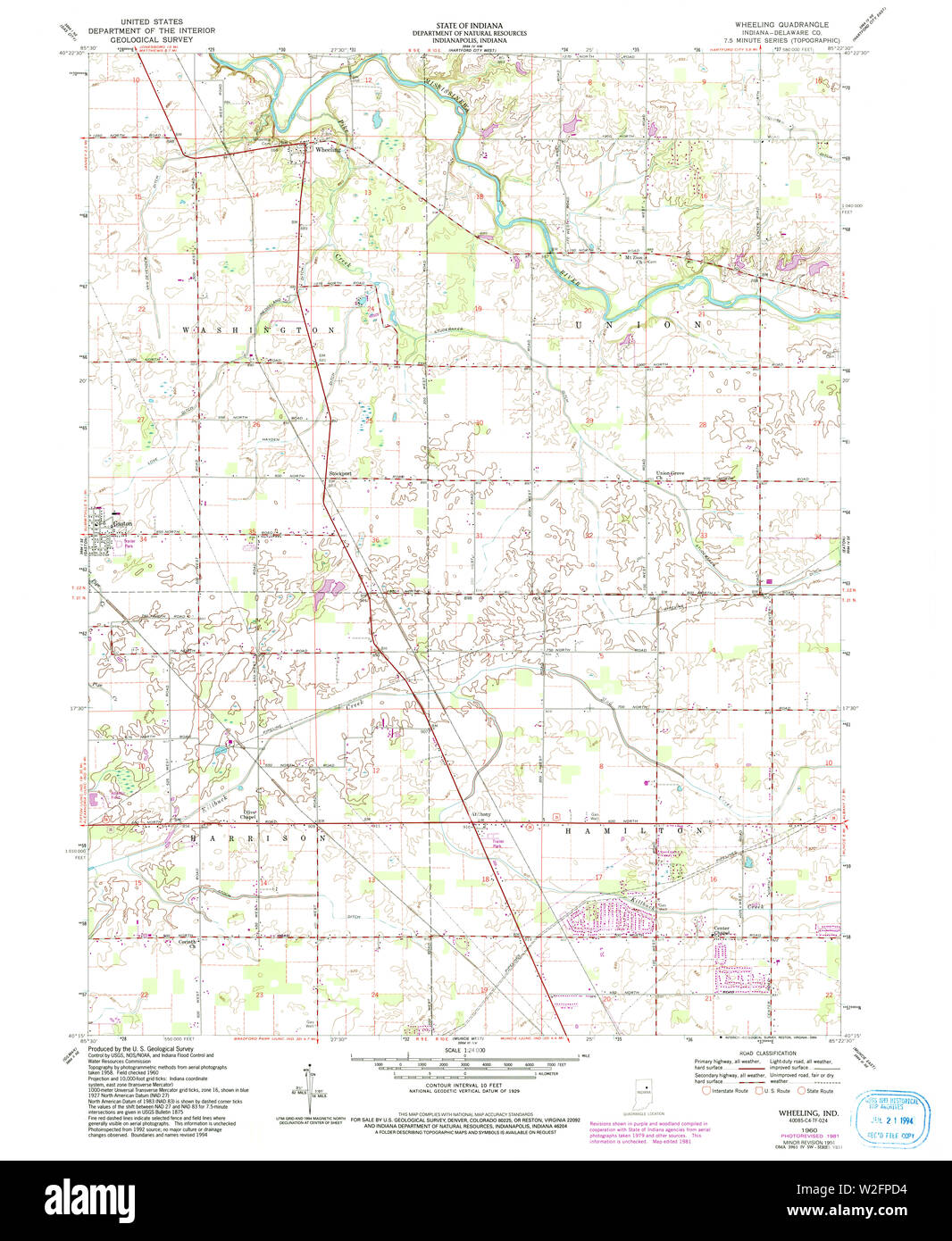 Map of wheeling hi-res stock photography and images - Alamy