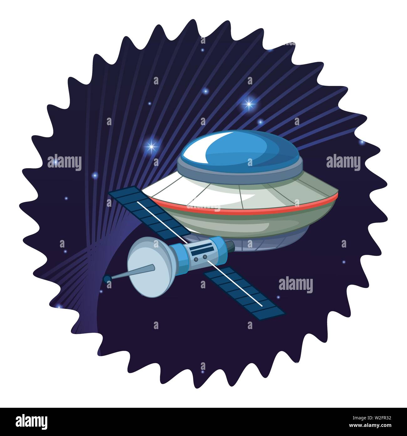 space exploration and planets cartoon Stock Vector Image & Art - Alamy