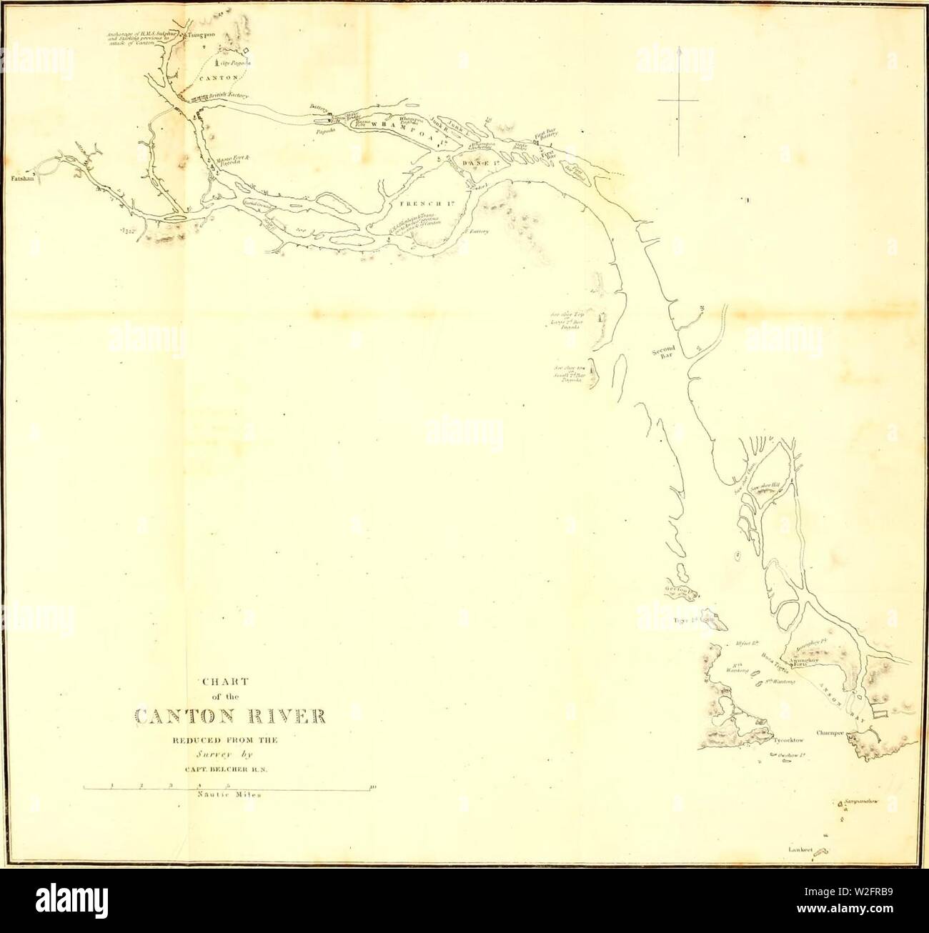 Chart of the Canton River Stock Photo - Alamy