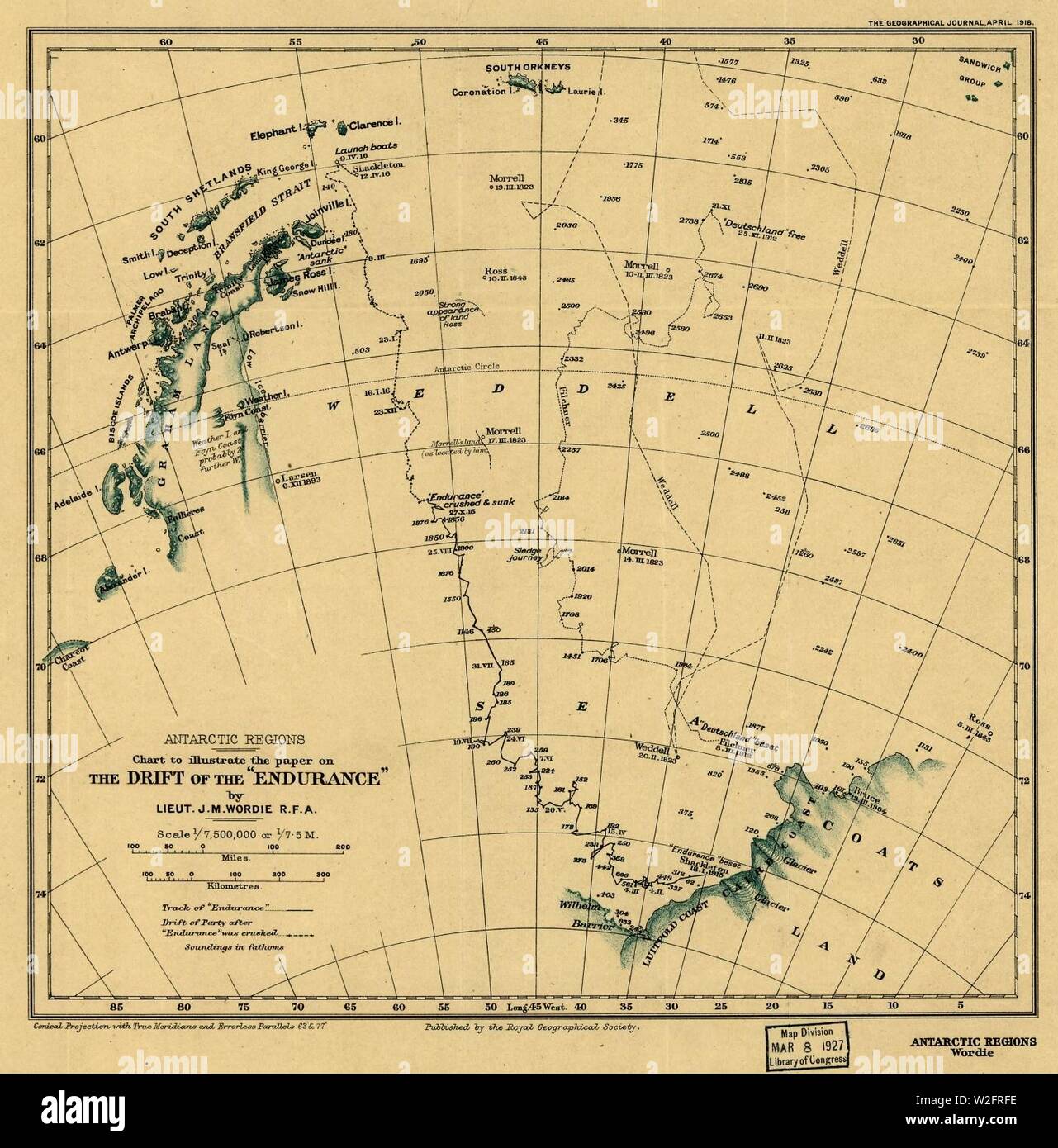Chart to illustrate the paper on the drift of the ‘Endurance‘ Stock ...