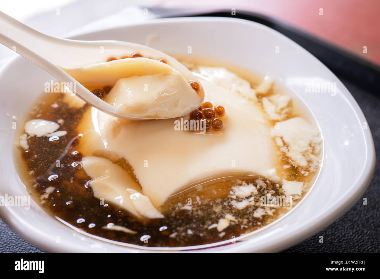 Popular Taiwan gourmet - Dessert of tapioca pearl ball (bubble) mixed ...