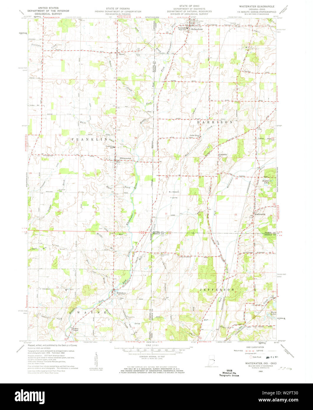 Map of whitewater hi-res stock photography and images - Alamy