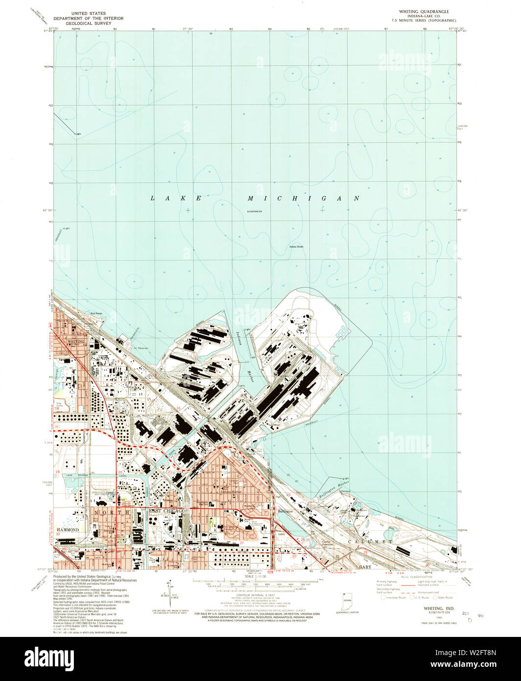 Map of whiting hi-res stock photography and images - Alamy