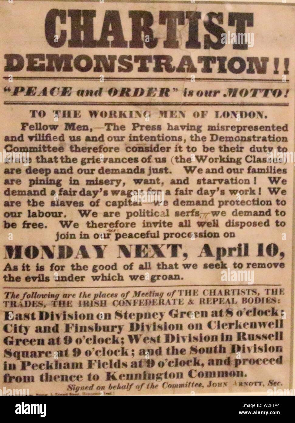 Chartist Demonstration High Resolution Stock Photography and Images - Alamy
