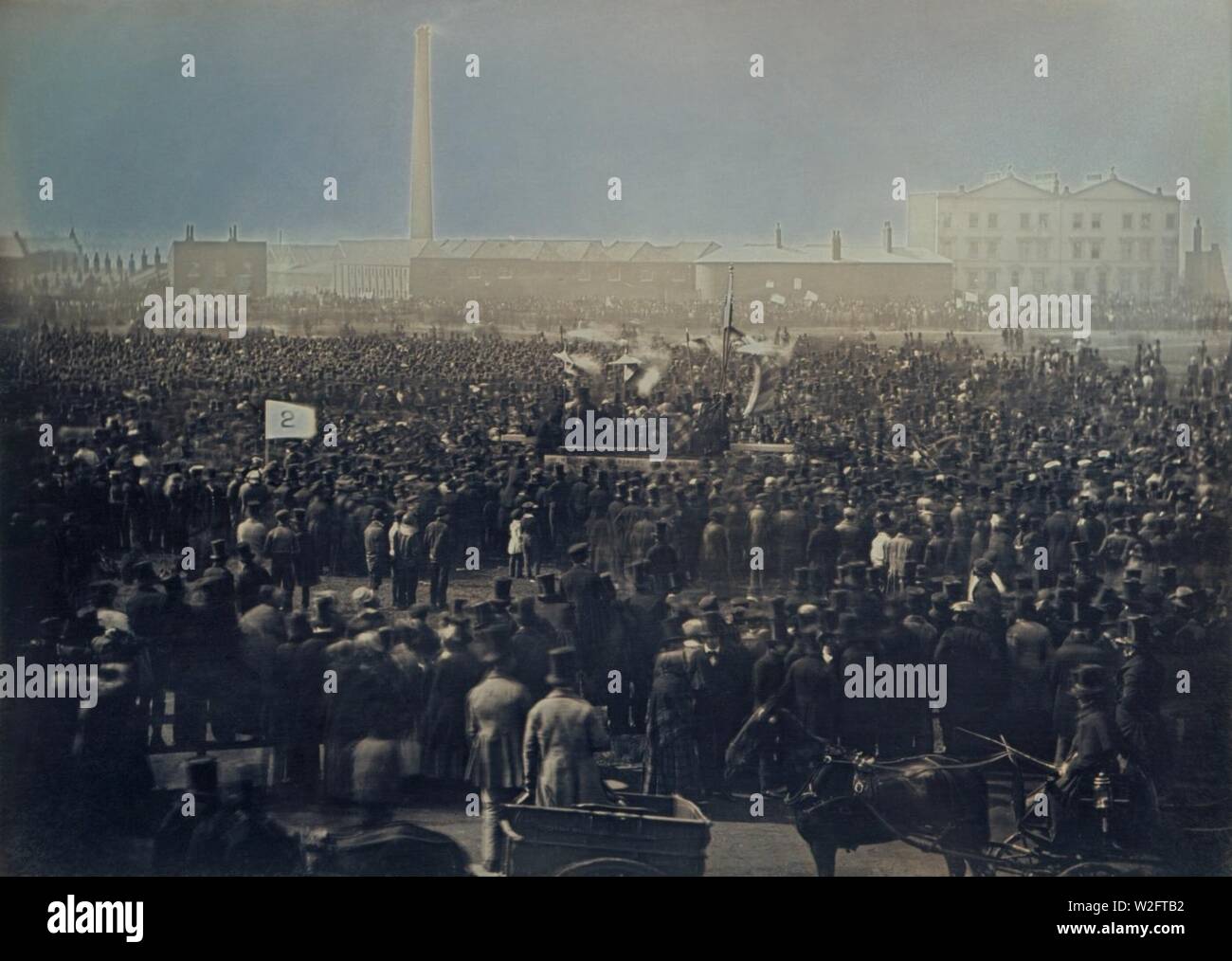 Chartist meeting on Kennington Common by William Edward Kilburn 1848 ...