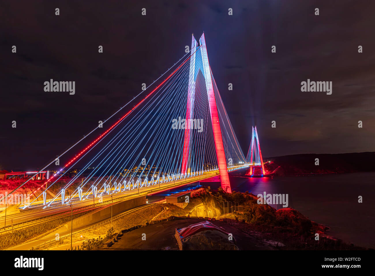 Yavuz Sultan Selim Bridge in Istanbul, Turkey. 3rd Bosphorus Bridge and ...
