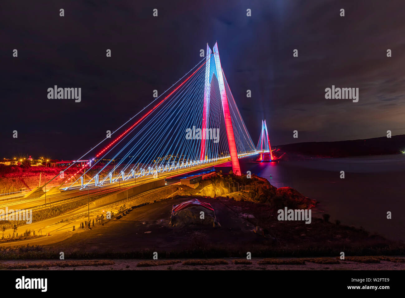Yavuz Sultan Selim Bridge in Istanbul, Turkey. 3rd Bosphorus Bridge and ...
