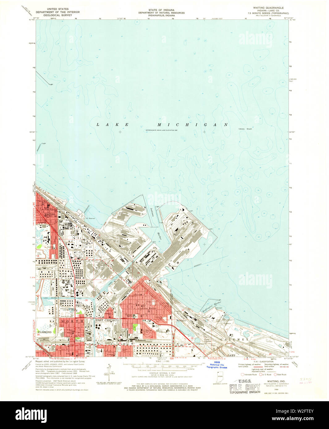 Map of whiting hi-res stock photography and images - Alamy