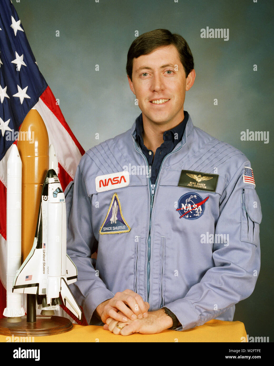 (October 1985) --- Astronaut Michael A. Baker, mission commander Stock ...
