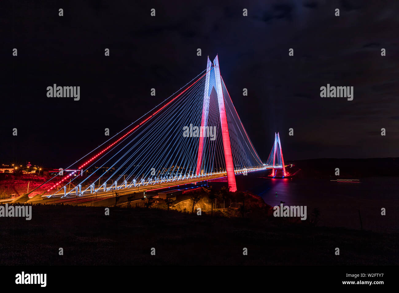 Yavuz Sultan Selim Bridge in Istanbul, Turkey. 3rd Bosphorus Bridge and ...