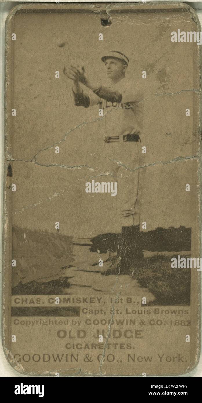 Chas. Comiskey, St. Louis Browns, baseball card portrait Stock Photo ...