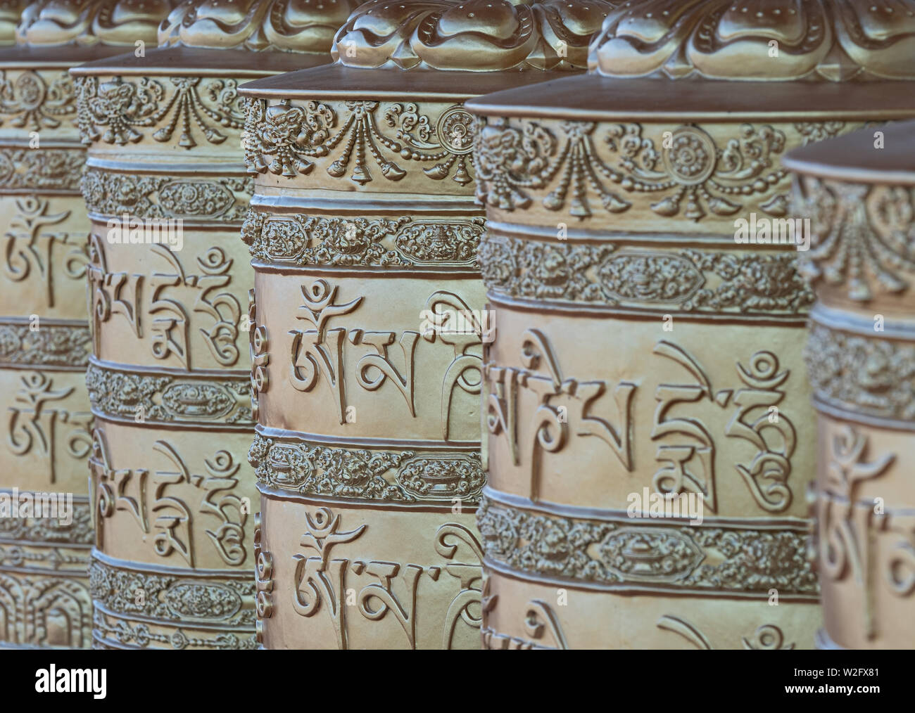 Prayer wheels great stupa of universal compassion bendigo hi-res stock ...