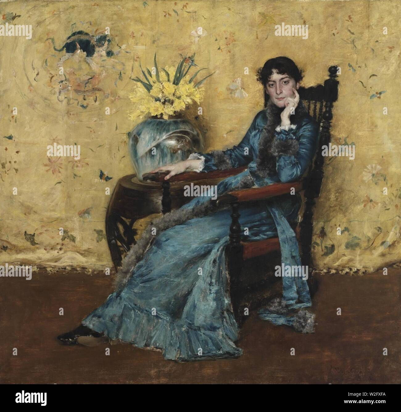 Chase William Merritt Portrait of Miss Dora Wheeler 1883 Stock Photo ...