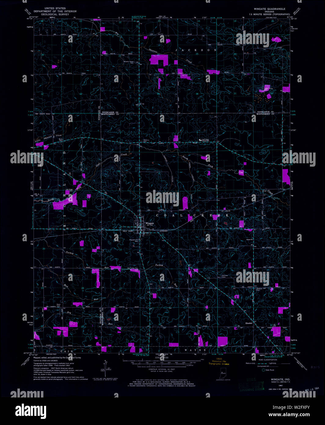 Wingate indiana map hi-res stock photography and images - Alamy