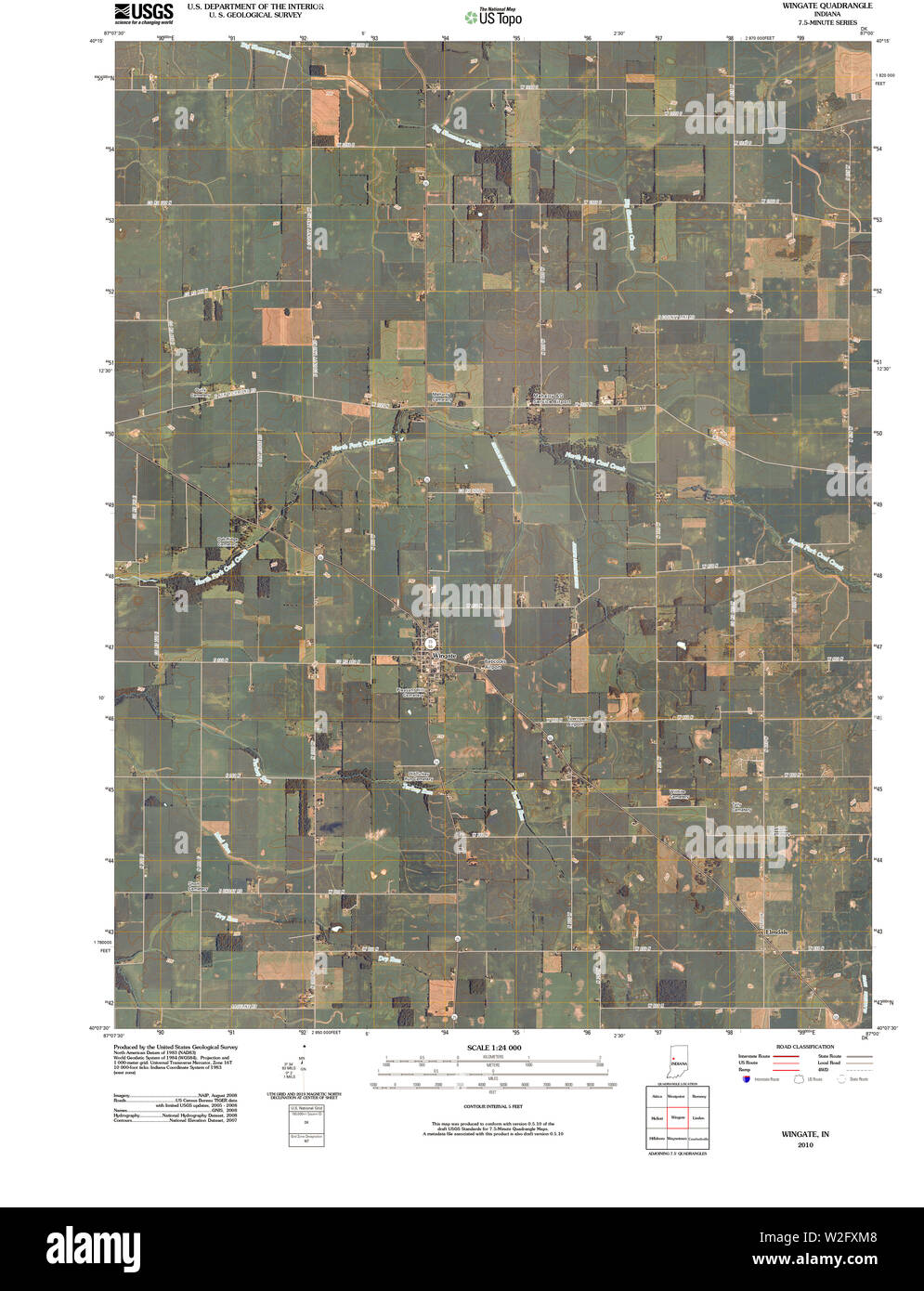 Wingate indiana map hi-res stock photography and images - Alamy