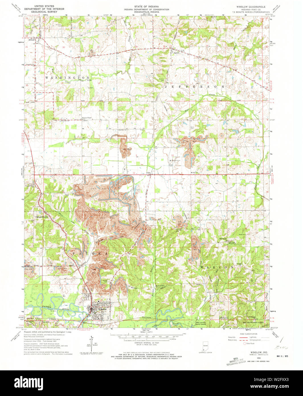 Map of winslow Cut Out Stock Images & Pictures - Alamy