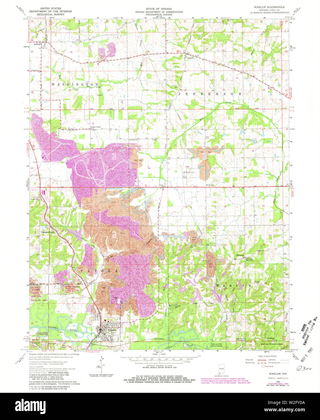 Winslow map Cut Out Stock Images & Pictures - Alamy