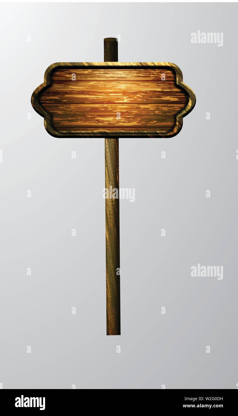 wooden blank cartoon sign board Stock Vector Image & Art - Alamy