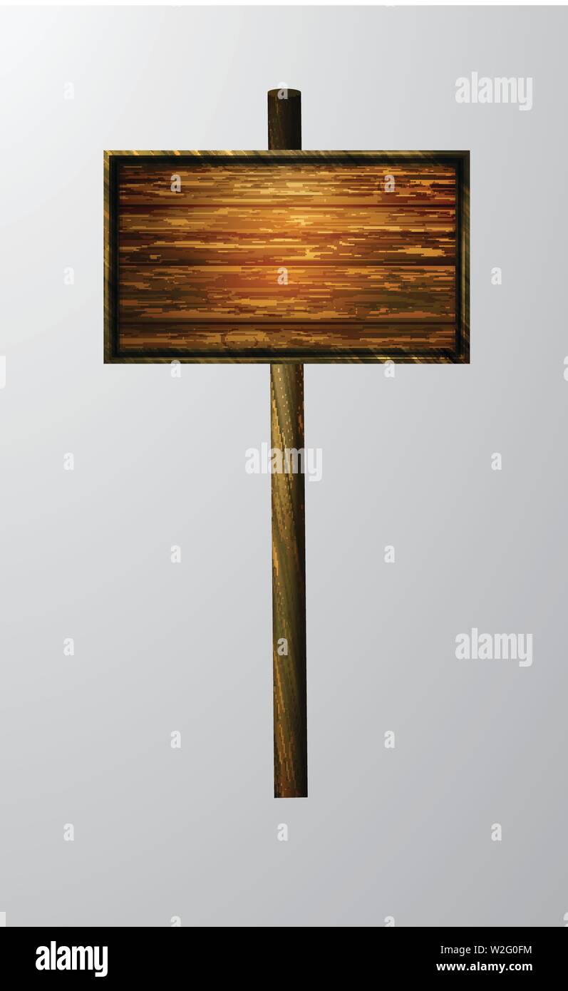 wooden blank cartoon sign board Stock Vector Image & Art - Alamy