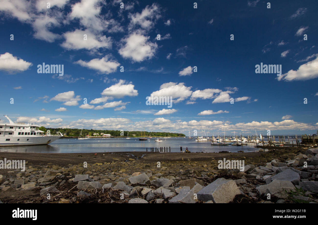 Harbor of Belfast, Maine Stock Photo - Alamy