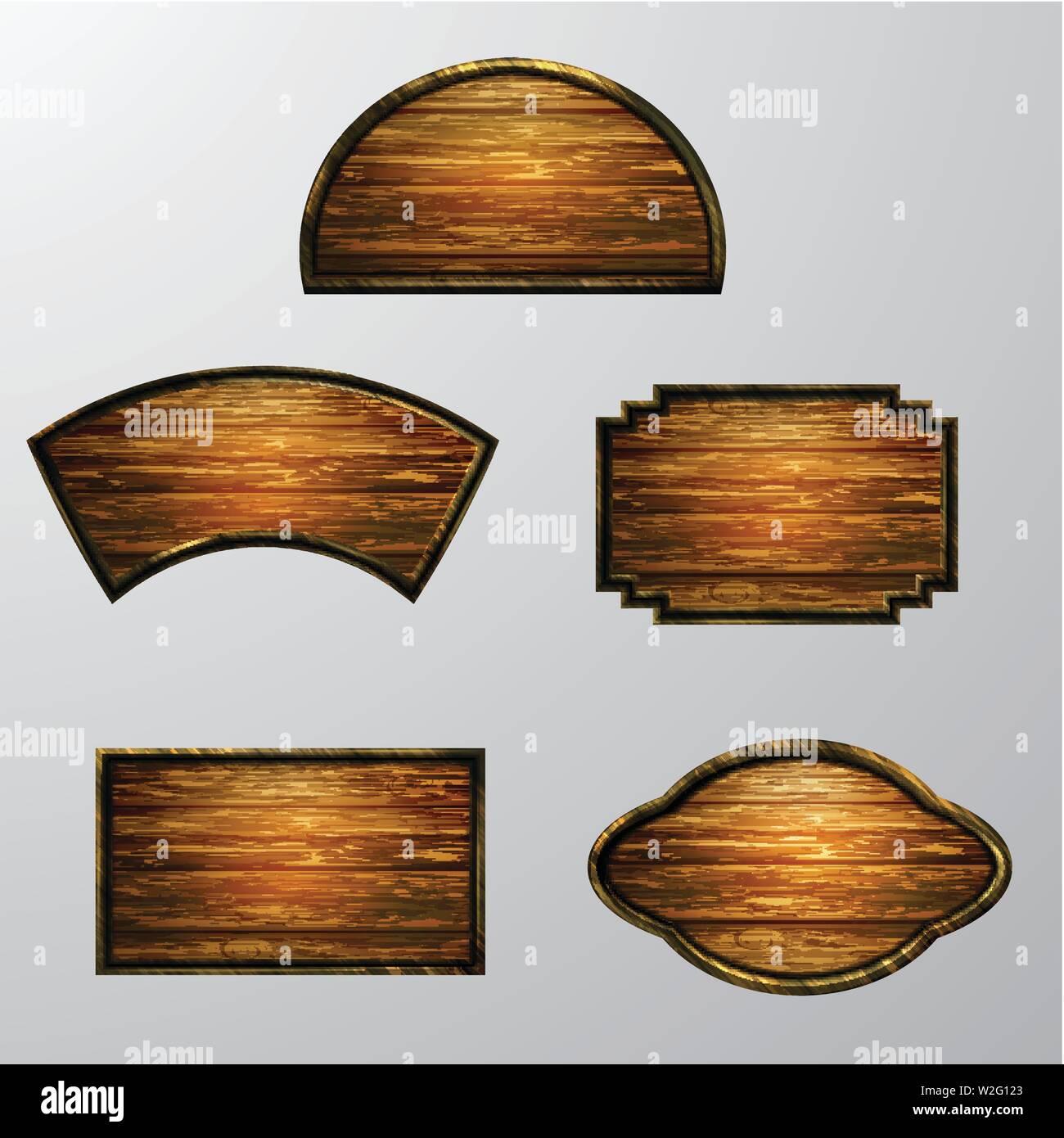 Vector realistic illustration of wooden signboard Stock Vector Image ...