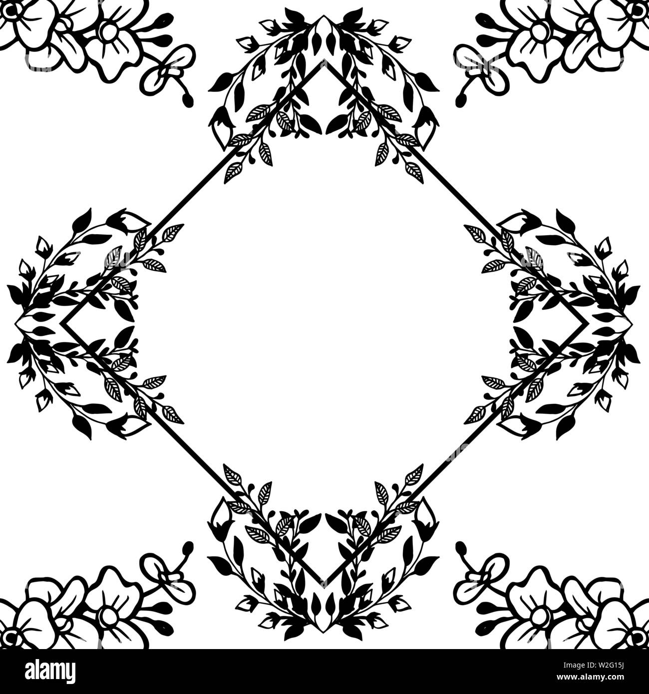 Vector illustration decorative of card for various cute leaf bouqet ...