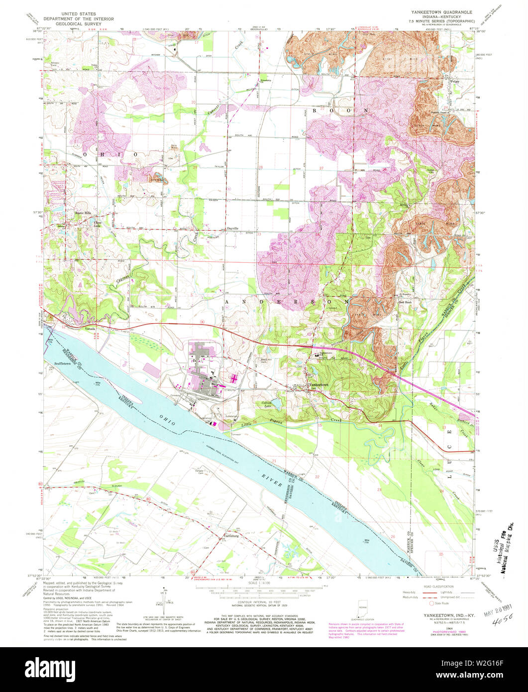 Map of yankeetown hi-res stock photography and images - Alamy