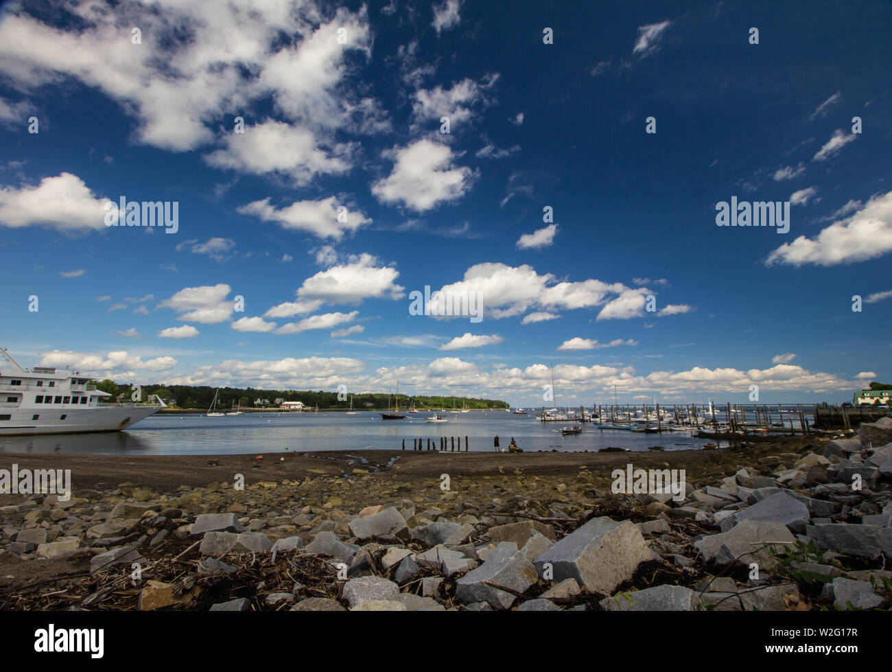 Harbor of Belfast, Maine Stock Photo - Alamy