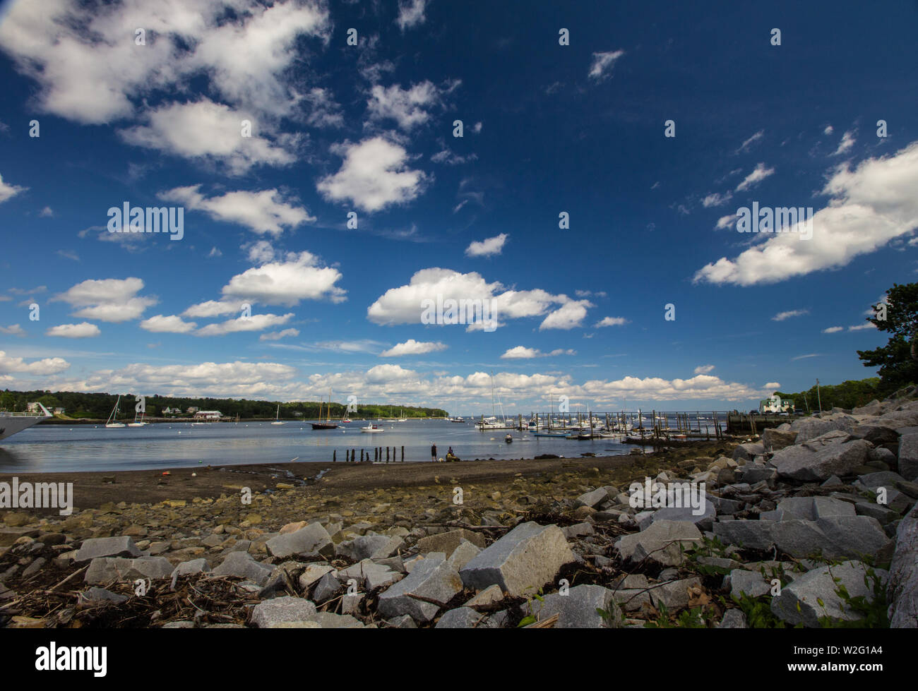 Harbor of Belfast, Maine Stock Photo - Alamy