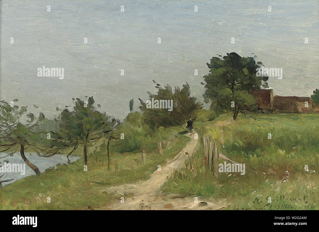 Chemin au bord du lac Stock Photo - Alamy