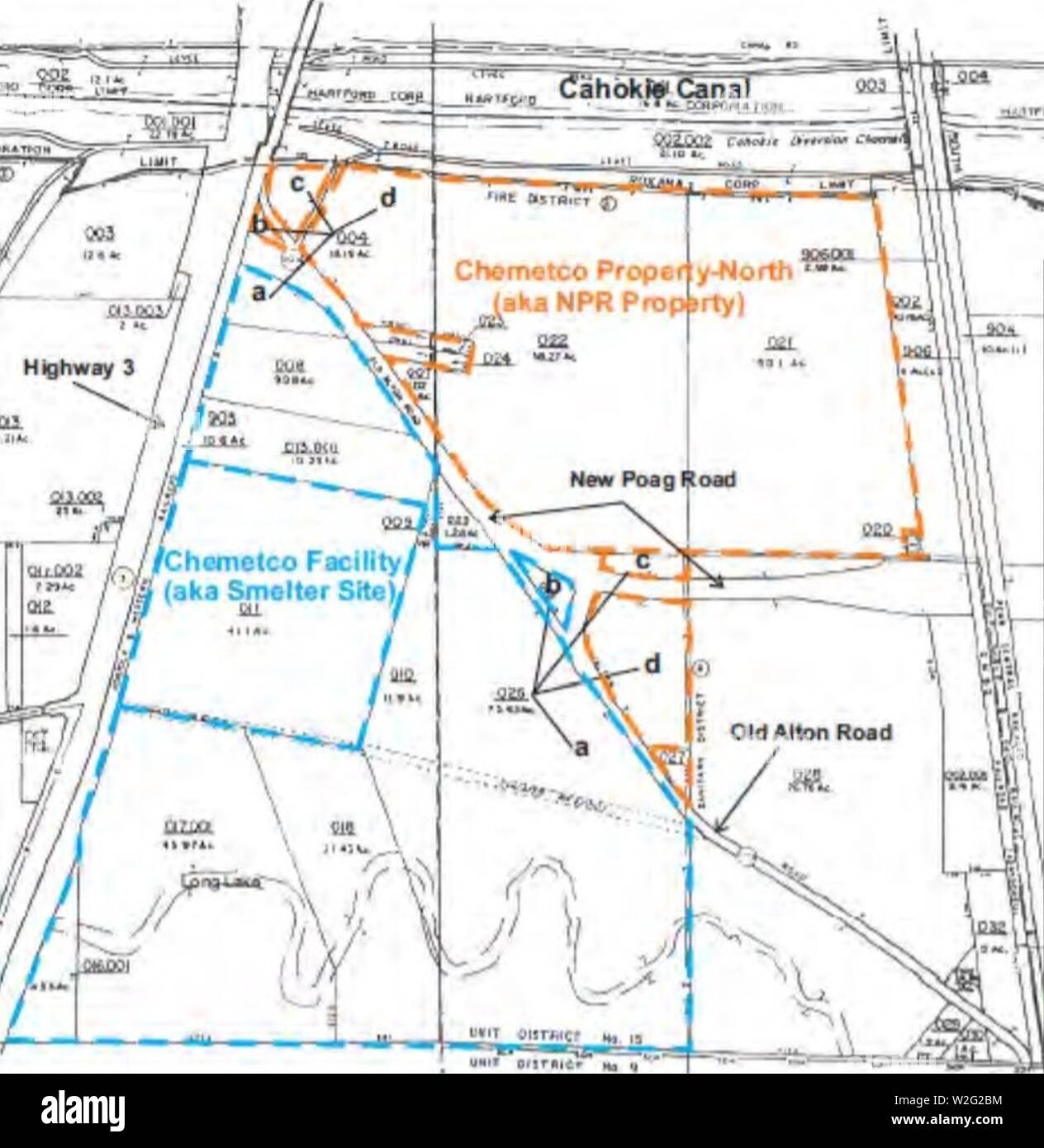 Chemetco estate map Stock Photo - Alamy