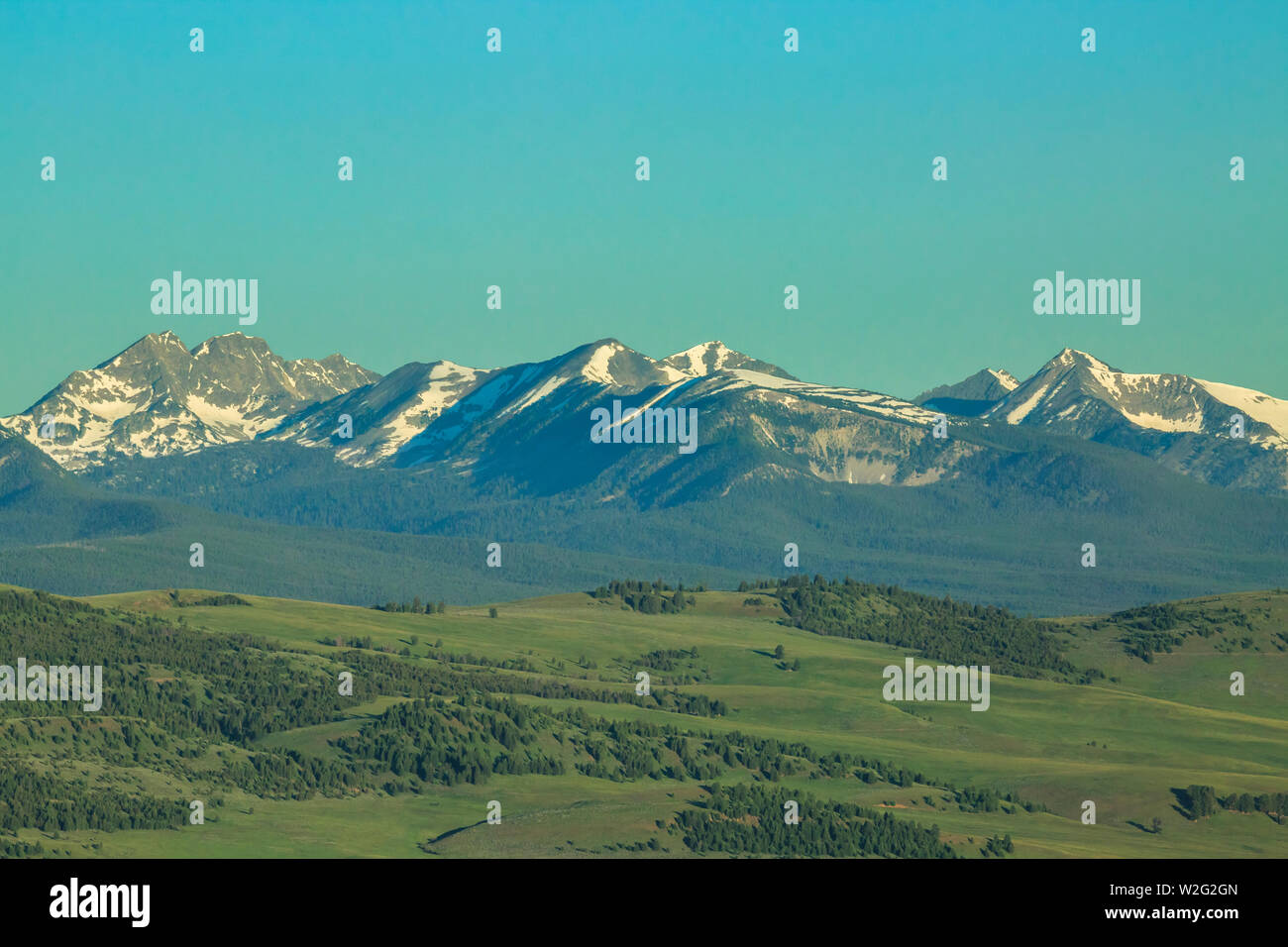 beaverhead mountains and foothills viewed from big hole pass near ...