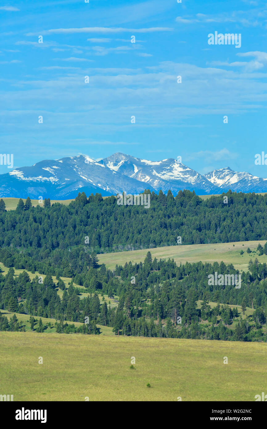 flint creek range above foothills of the spotted dog creek basin near ...