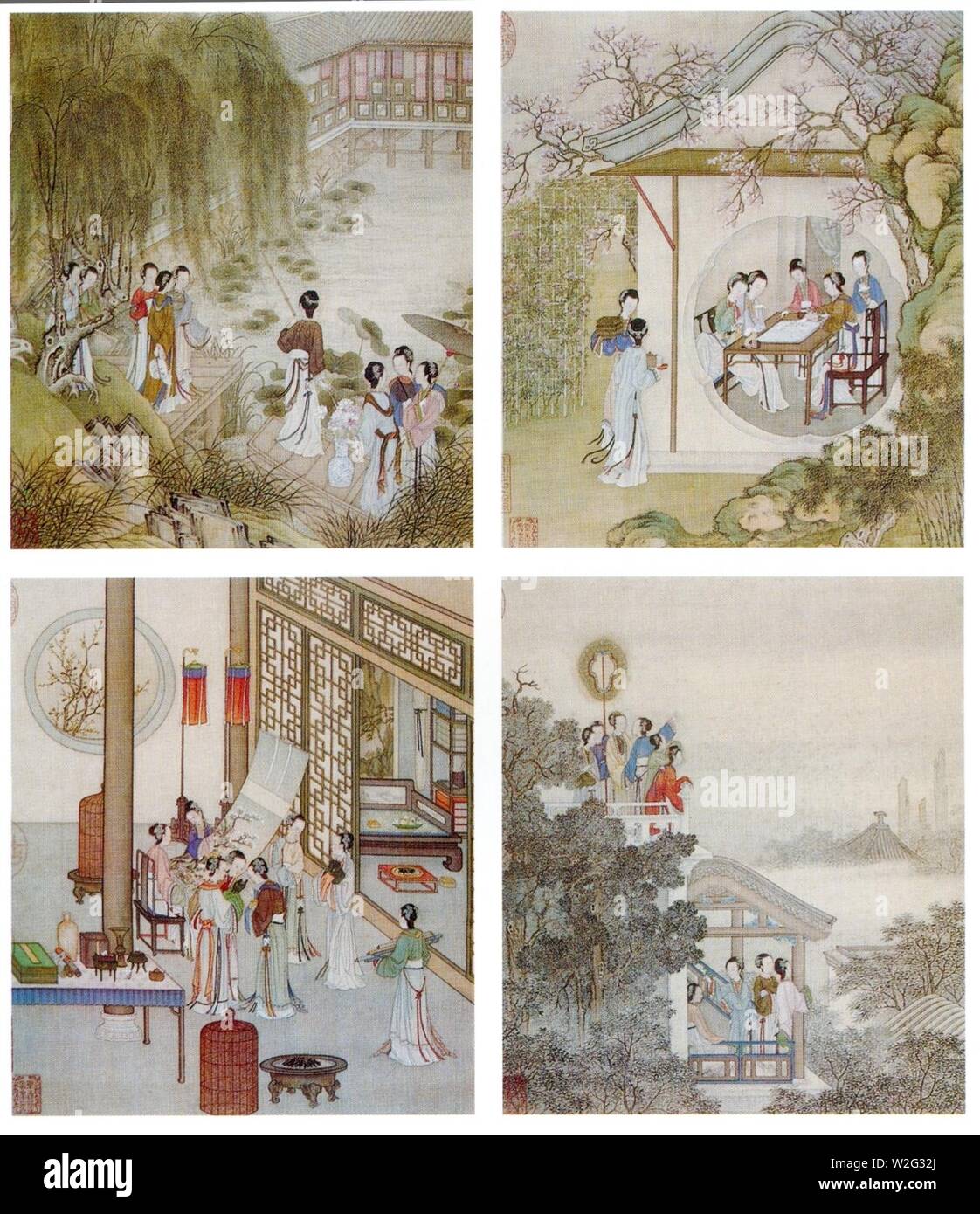 Chen Mei - Amusements of the concubines of the emperor Stock Photo - Alamy