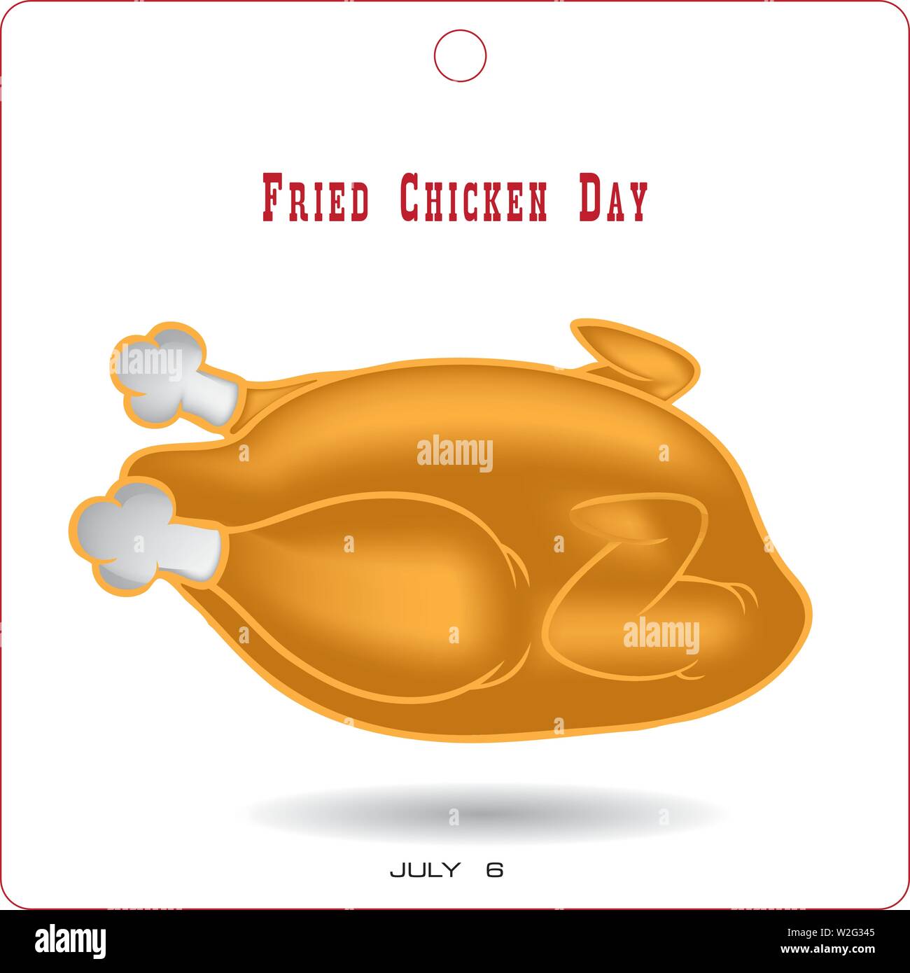 Poster for the event in July - Fried Chicken Day Stock Vector Image ...
