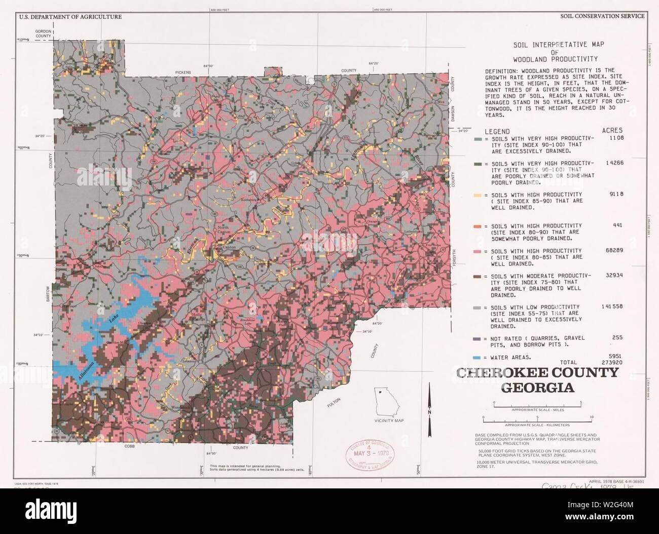 Georgia map cherokee hi-res stock photography and images - Alamy