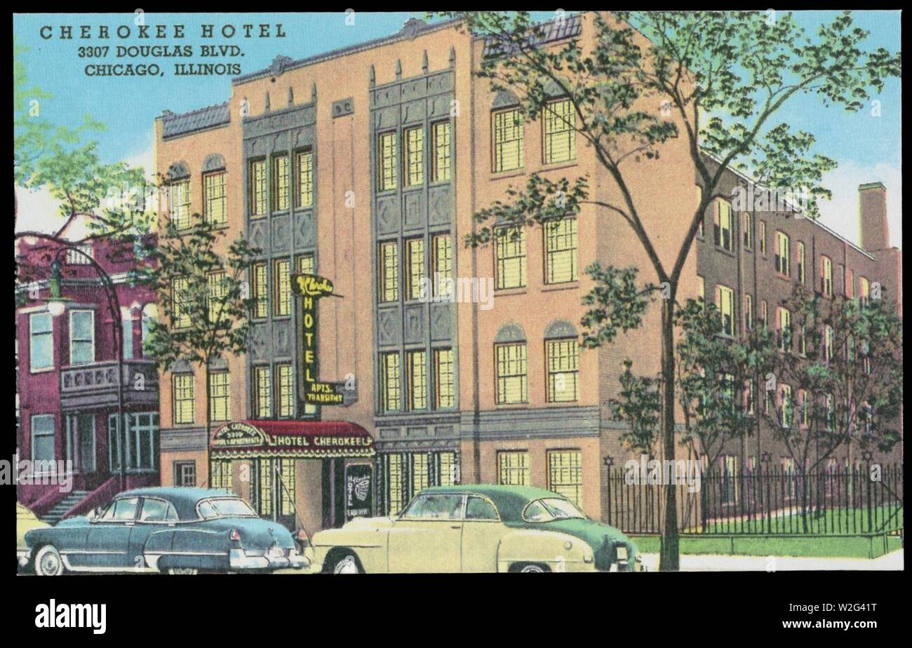 Cherokee Hotel, Chicago, Illinois Stock Photo - Alamy