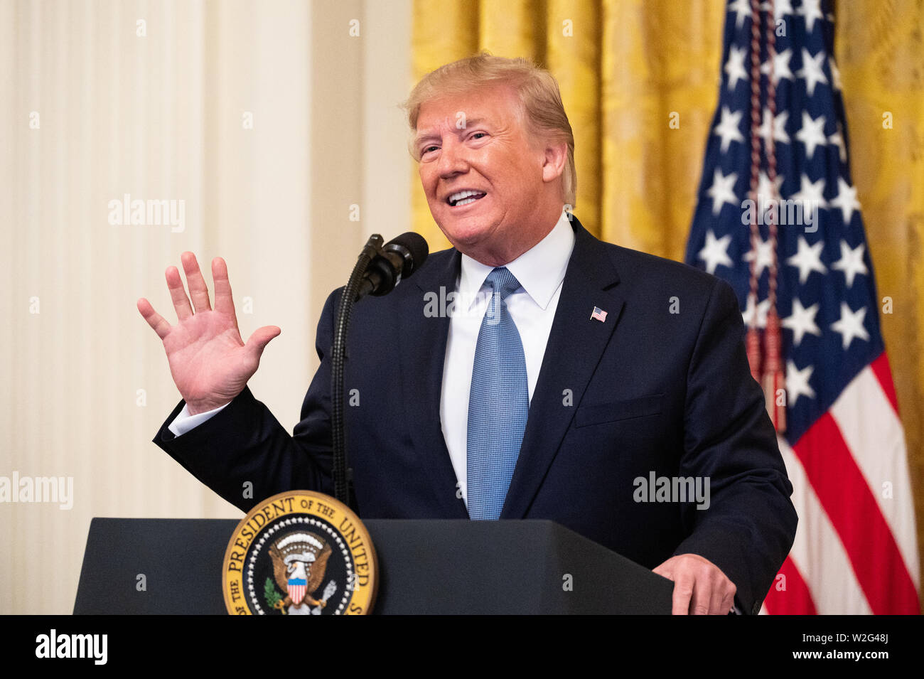 Washington, United States. 08th July, 2019. President Donald Trump ...