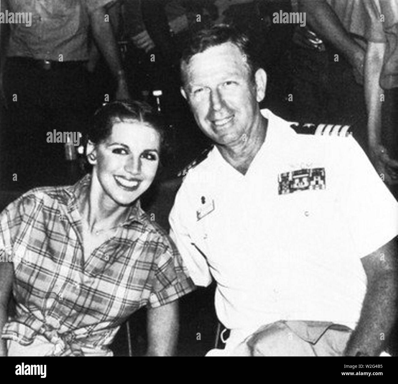 Cheryll Prewitt Miss America 1980 with Captain Inman Carmichael on USS ...