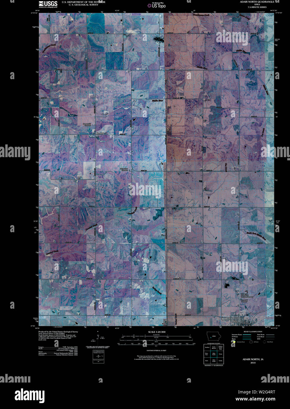 Map of adair iowa hi-res stock photography and images - Alamy