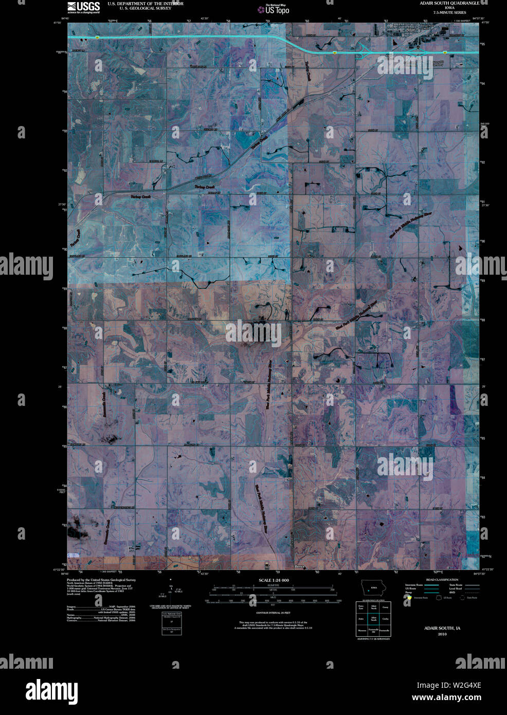 Map of adair iowa hi-res stock photography and images - Alamy