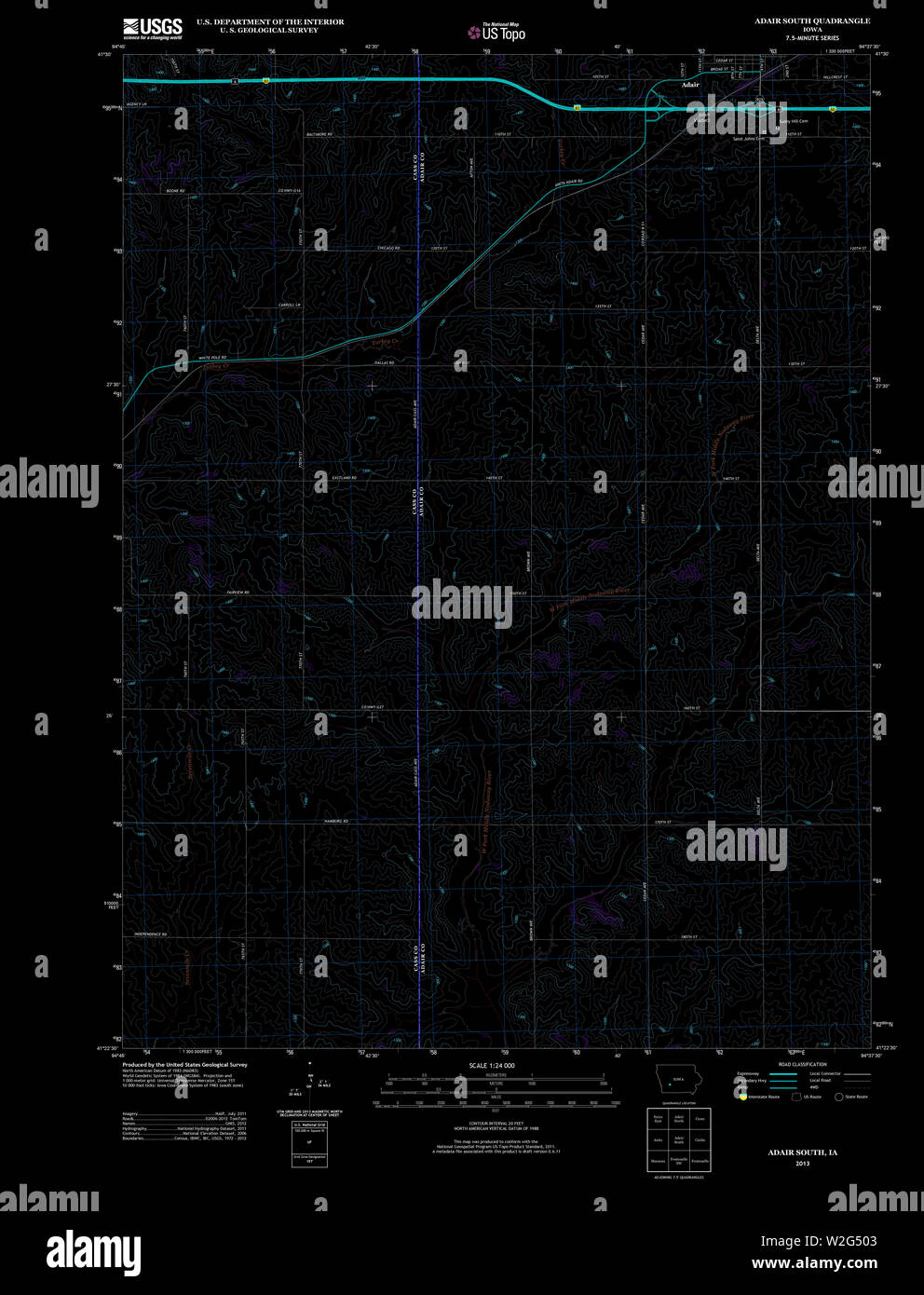 Map of adair iowa hi-res stock photography and images - Alamy