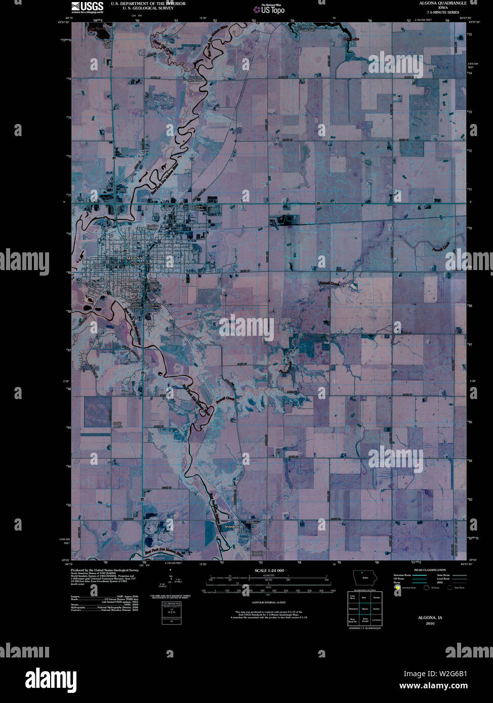 Map of algona hi-res stock photography and images - Alamy