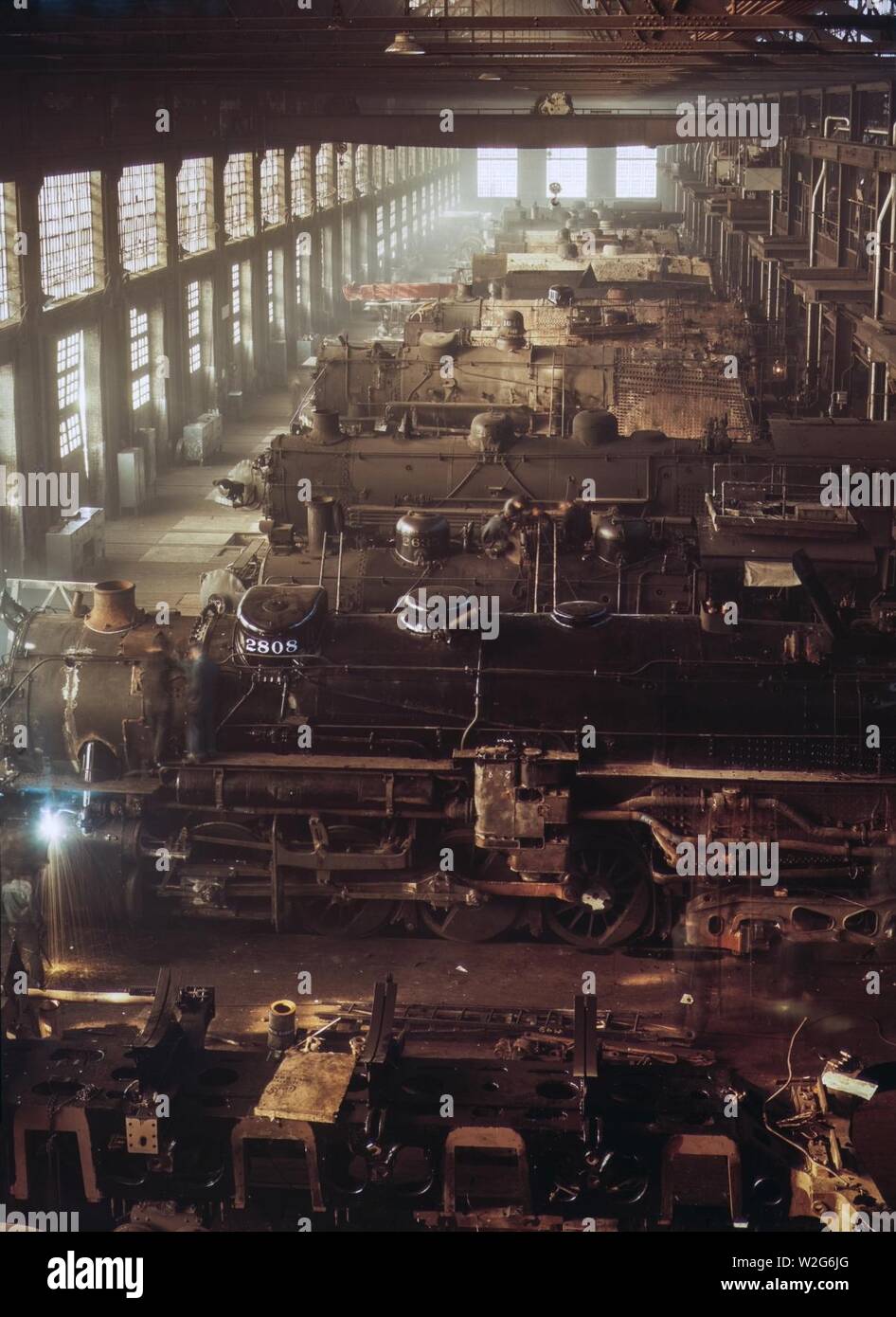 Chicago and Northwestern railroad locomotive shop fsac.1a34676u ...