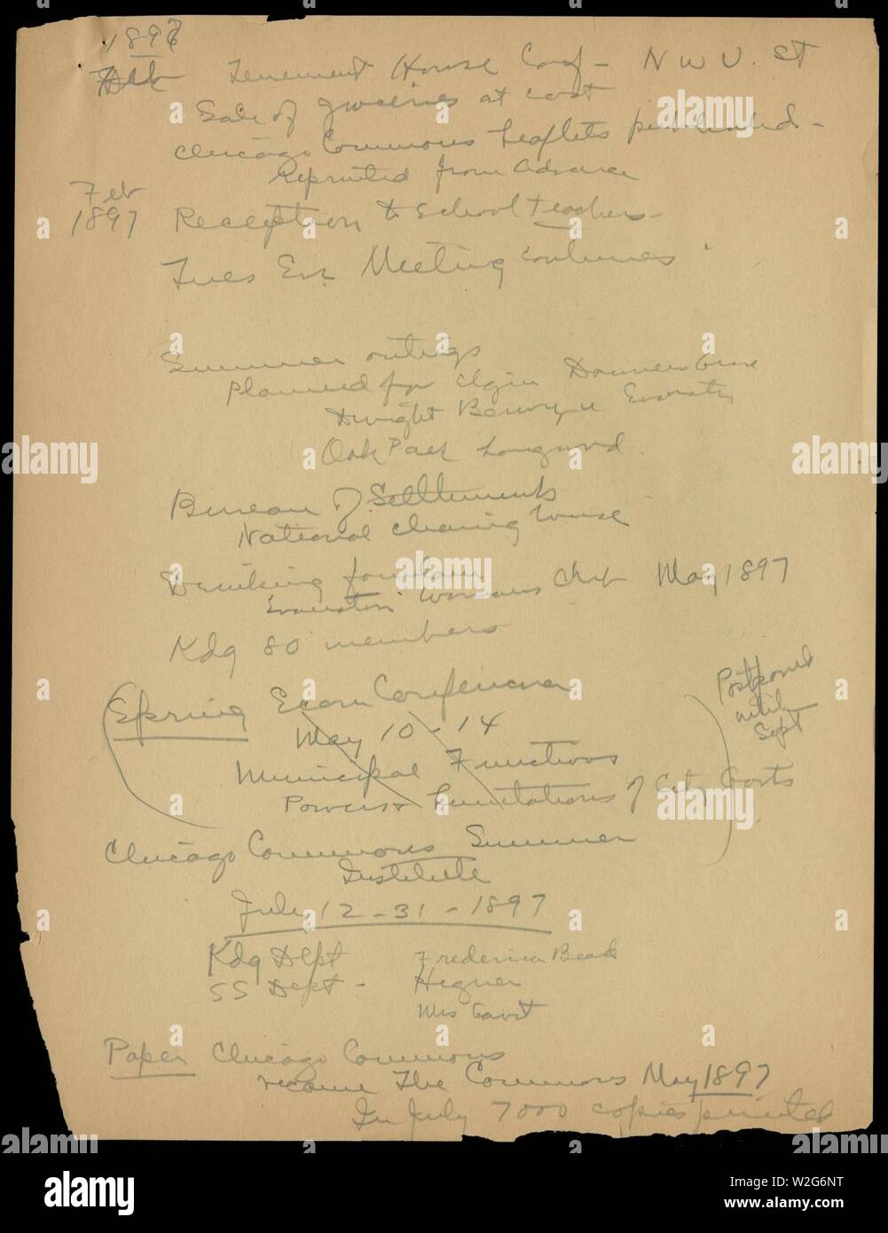 Chicago Commons Notes Stock Photo - Alamy