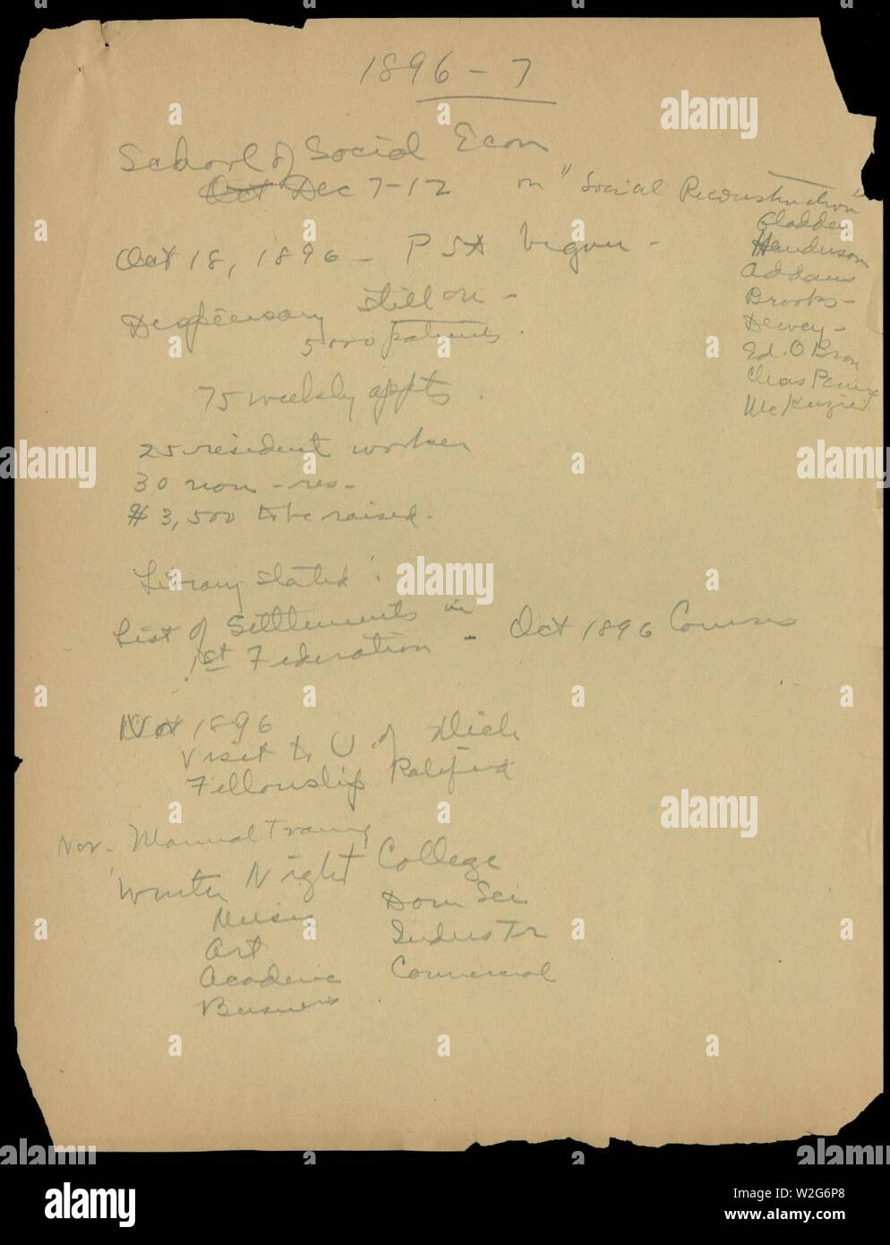 Chicago Commons Notes Stock Photo - Alamy