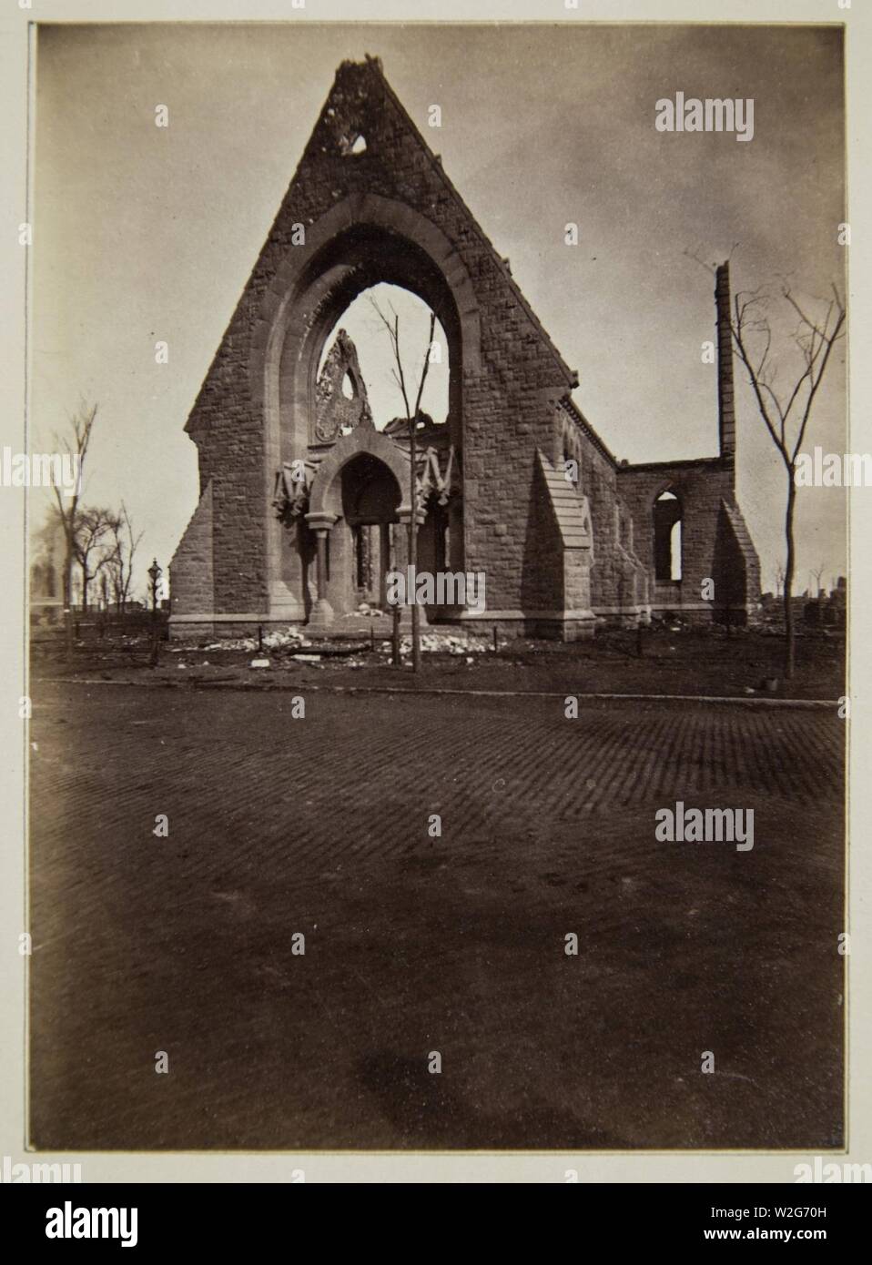 Chicago Fire of 1871, N.E. Church Stock Photo - Alamy