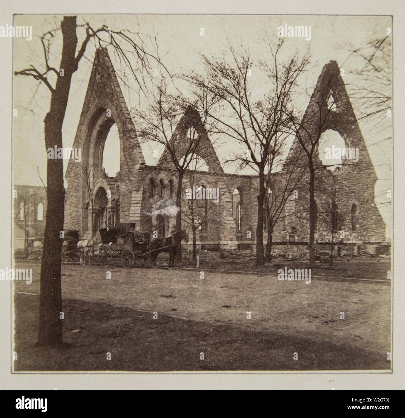 Chicago Fire of 1871, N.E. Church Stock Photo - Alamy