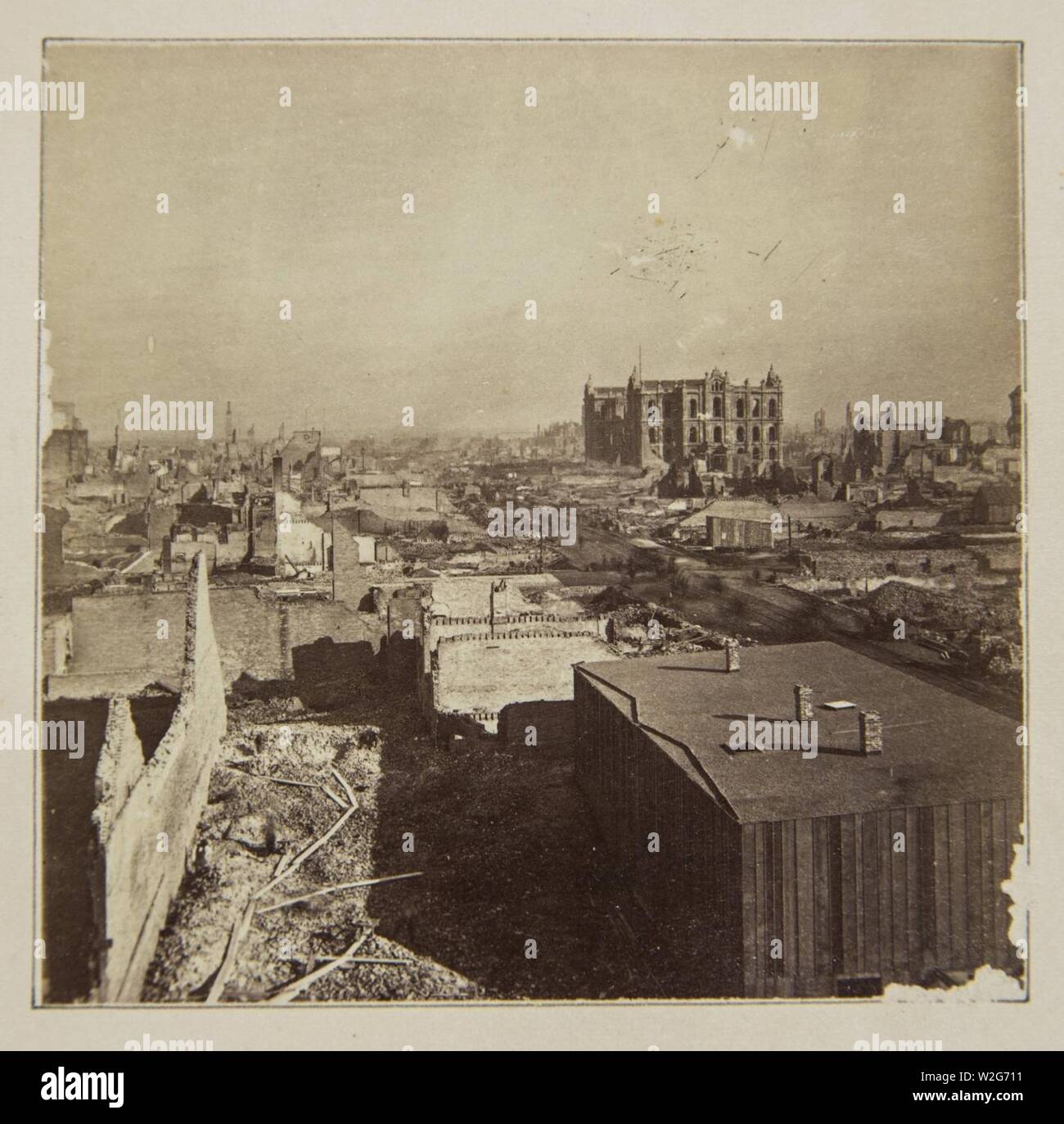 Chicago Fire of 1871, From Lind's Southeast Stock Photo - Alamy